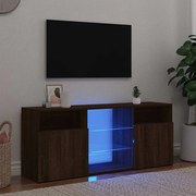 TV skříňka s LED osvětlením hnědý dub 120 x 30 x 50 cm