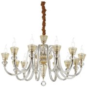 Ideal Lux - Křišťálový lustr na řetězu STRAUSS 12xE14/40W/230V pr. 84,5 cm mosaz