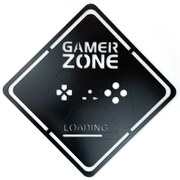 Živá Zeď Dřevěná nástěnná dekorace Gamer Zone černé
