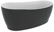 Ideal Standard Around - Volně stojící asymetrická vana 180x85 cm, lesklá bílá/lesklá černá K8715V2