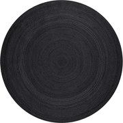 Hanse Home, Kusový koberec Jute Braided 106322 Black kruh, 200x200 (průměr) kruh, černá, chodba / předsíň
