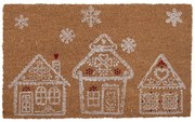 Kokosová rohožka před dveře s domečky Gingerbread Bliss - 75*45*1 cm