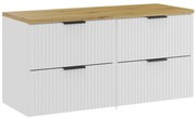 Comad Koupelnová skříňka pod deskové umyvadlo Adel White SET-ADW B ARTISAN 120 bílá/dub artisan