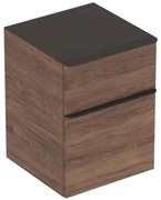 Geberit Smyle Square - Boční skříňka, 2 zásuvky, ořech hickory 500.357.JR.1