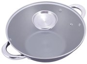 Pánev-wok litinová 28*9.5cm+poklička 4806mr