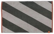 Khaki koupelnová předložka z bio bavlny 50x80 cm Diagonal – Mette Ditmer Denmark