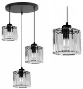 Toolight Skleněná stropní lampa APP513-3CPR Černá