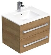 Koupelnová skříňka s umyvadlem SAT Cube Way 60x53x46 cm dub Hickory CUBE46602DHMOD