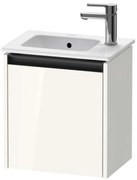 Duravit Ketho.2 - Umyvadlová skříňka 44x41x29 cm, 1 dvířka, panty vlevo, lesklá bílá K25060L22220000