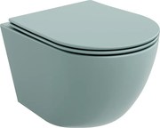 Mexen Lena, závěsná toaletní mísa 480x360x355 mm s pomalu padajícím sedátkem, světle zelená matná, 30224048