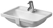 Duravit Starck 3 - Umyvadlo zápustné 49x37 cm, s přepadem, s otvorem pro baterii, bílá 0302490000