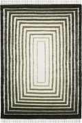 Zelený ručně tkaný koberec s příměsí vlny 140x200 cm Boucle Frame – Flair Rugs