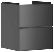 Hansgrohe Xevolos E - Umyvadlová skříňka 58x48x48 cm, 2 zásuvky, matná šedá/metalická šedá 54174770