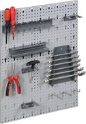 Závěsný panel na nářadí G1 včetně 22 ks háčků a držáků, 595 x 395 x 25 mm