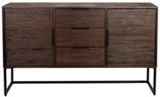 Hnědá nízká komoda z teakového dřeva 135x82 cm Webster – White Label