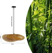 Immax BOHO HILO designové závěsné svítidlo, D80cm. E27, bambus