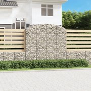 Klenutý gabionový koš 200 x 50 x 180/200 cm pozinkované železo 153479