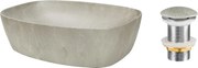 Comad Keramické umyvadlo na desku Anna 50x38,5 mramor + výpusť Click-Clack, mramor
