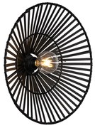 Orientální nástěnná lampa černá bambus - Pua