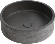 Sapho Sapho, ISPIR betonové umyvadlo včetně odtoku, 40cm, černý granit, AR476