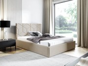 Eka Čalouněná postel BOX 90x200 cm Barva látky Trinity: Krémová (Trinity 2302), Úložný prostor: Bez úložného prostoru
