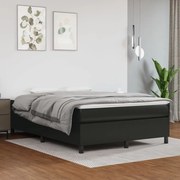 Box spring postel s matrací černá 140 x 190 cm umělá kůže 3144602