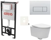 Cenově zvýhodněný závěsný WC set Alca do lehkých stěn / předstěnová montáž+ WC SAT Brevis SIKOASW9