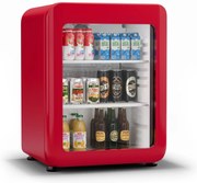 Klarstein Audrey Evo lednice na nápoje, Retro design, skleněné dveře, 65 L, EEK C