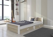 ADRK Postel ALDEX, CH-Alde-W+S-190-E1932, 180x90 cm, bílá/dub sonoma