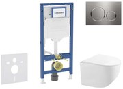 Geberit Duofix - Set předstěnové instalace, kompaktního klozetu Gaia a sedátka softclose, tlačítko Sigma20, nerez SANI11CA6104B