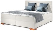 ND Coralo Boxspring 160x200cm bílá ekokůže