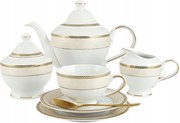 Martha Gold Classic servis na kávu/čaj pro 6 osob z porcelánu 15ks