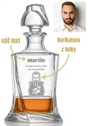 Dekorant Karafa na whisky Quadro s karikaturou z fotky 770 ml 1KS