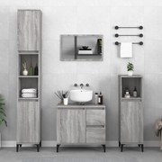 3dílný set koupelnových skříněk šedý sonoma kompozitní dřevo 3185549