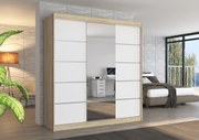 ADRK Furniture Posuvná skříň se zrcadlem BERGEN 200