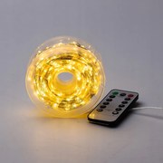 Vánoční osvětlení na stromeček mikro Led 1000 žlutá 100 m bezbarvý kabel dálkové ovládání RS-1020WW