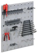 Závěsný panel na nářadí HOBBY III včetně 22 ks háčků a držáků, 595 x 395 x 25 mm