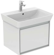Ideal Standard Connect Air - Skříňka pod umyvadlo Cube 60 cm, 53x41x40 cm, lesklá bílá/světlá šedá mat E0846KN