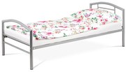 Autronic Kovová jednolůžková postel BED-1900 Barva: Stříbrná lesk