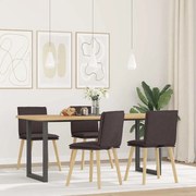 Jídelní židle 4 ks tmavě hnědé textil 3315359