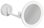 Kludi Vela R - Kosmetické nástěnné zrcátko s LED osvětlením, matná bílá 5899553W