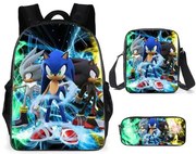Školní batoh, taška přes rameno a penál s potiskem Sonic Varianta: set 01