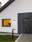 NV 9131202 Venkovní nástěnné svítidlo POSEN antracitový hliník a akrylový difuzor LED 10W 3000K 200-240V 113st. IP65 - NOVA LUCE