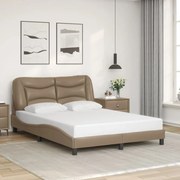 Rám postele bez matrace Hvar cappuccino 120x200 cm umělá kůže 3207992