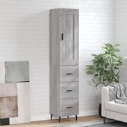 Skříň highboard šedá sonoma 34,5 x 34 x 180 cm kompozitní dřevo