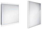 Nimco Zrcadla - Zrcadlo s LED osvětlením, 80x70 cm, hliník ZP 12003