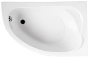 Polimat Akrylátová asymetrická vana Standard 130x85 L(R) AS Barva: Bílá, Orientace: Pravá