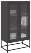Skříň highboard černá 68x39x123 cm ocel