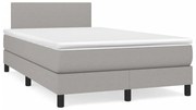 Box spring postel s matrací světle šedá 120x190 cm textil 3269709