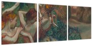 Obraz - Edgar Degas, Four Dancers, reprodukce (s hodinami) (90x30 cm)